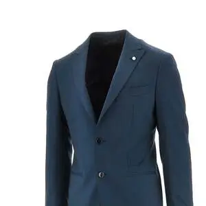 LUIGI BIANCHI Herringbone Light Wool Tailored Suit