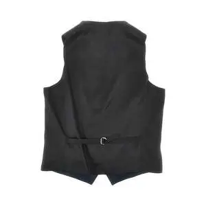 LUIGI BIANCHI Tailored Wool Vest With Herringbone Motif