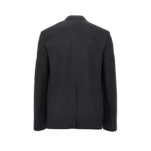 Gucci Gg Wool-blend Single-breasted Jacket With Crest Brooch - Black