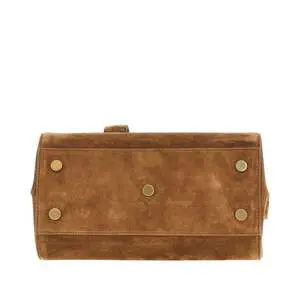 Saint Laurent Small Sac De Jour Suede Leather Bag - Beige