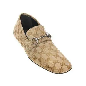 Gucci Ragazzo Loafers With Gg Jacquard And Horsebit Detail - Brown