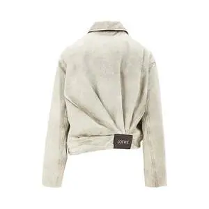 Loewe Draped Denim Jacket - Grey