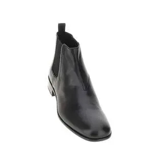 Prada Leather Chelsea Boots With Gold Tone Logo Print