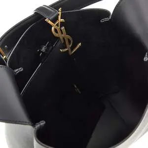 Saint Laurent Le 5 À 7' Grained Leather Shoulder Bag - Black