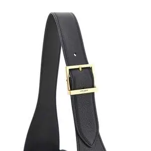 Saint Laurent Le 5 À 7' Grained Leather Shoulder Bag - Black