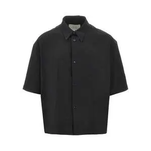 Studio Nicholson Sanko' Broken Twill Shirt An - Black