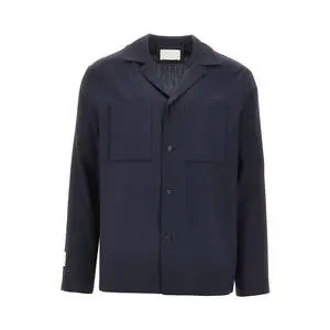 C.9.3 Wool-blend Hirt With Bowling Collar