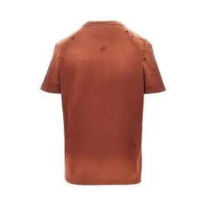 GOLDEN GOOSE Short-sleeved T-shirt With Vintage Effect And Graphic Print