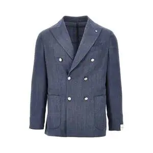 L.B.M. 1911 Tom" Wool-blend Double-breasted Jacket With Chevron Motif