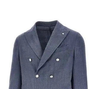 L.B.M. 1911 Tom" Wool-blend Double-breasted Jacket With Chevron Motif