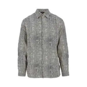 Emporio Armani Printed Lyocell-blend Comfort Fit Hirt - Multicolor