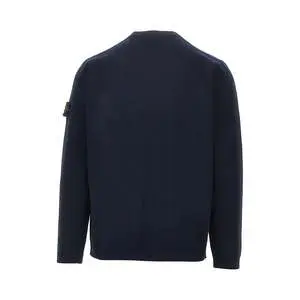 Stone Island Micro Stitch Organic Cotton Sweater - Blue