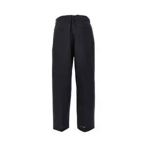 Studio Nicholson Wool Canvas Wide Leg Drawstring Trousers