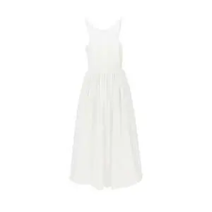 Emporio Armani Sleeveless Cotton Poplin Midi Dress