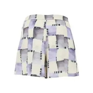 Emporio Armani Graphic Check Print Satin Skorts
