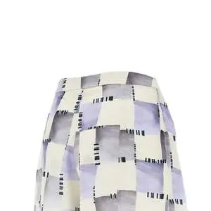 Emporio Armani Graphic Check Print Satin Skorts