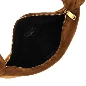Saint Laurent Amalia Suede Leather Mini Hobo Bag - Brown