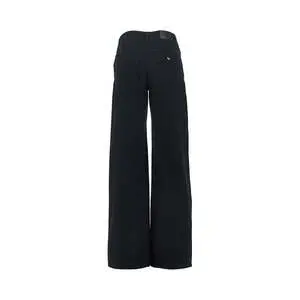 Emporio Armani Cotton Drill Wide Leg Pants