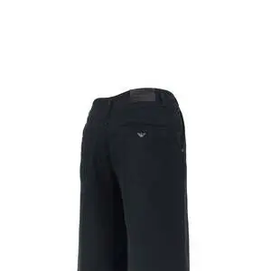Emporio Armani Cotton Drill Wide Leg Pants