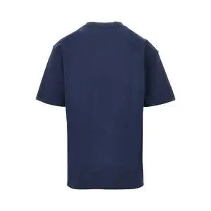 Saint Laurent Caandre Embroidery Piquet T-hirt - Blue