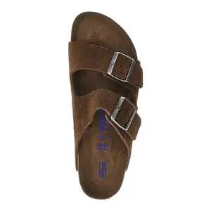BIRKENSTOCK Arizona Suede Leather Sandals - Brown