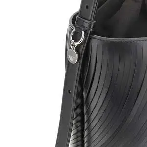 Emporio Armani Fringed Cut Leather Bucket Bag