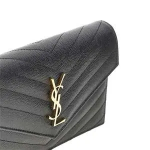 Saint Laurent Leather Pouch With Cassandre Detail