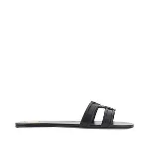 Saint Laurent Mabrouka Leather Sandals - Black