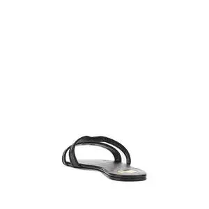 Saint Laurent Mabrouka Leather Sandals - Black