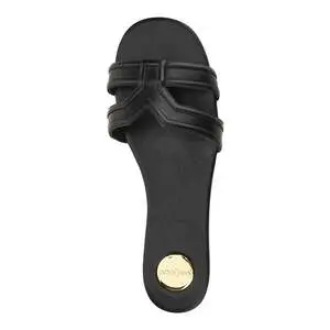 Saint Laurent Mabrouka Leather Sandals - Black