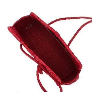 Jacquemus Turismo Raffia Tote Bag - Red