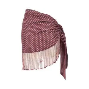 Andamane Dolly Fringed Striped Mini Skirt