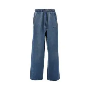Off-White Denim Fabric Louchy Fit Weatpant - Blue