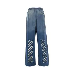 Off-White Denim Fabric Louchy Fit Weatpant