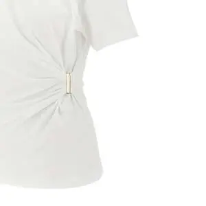 Pinko Draped T-shirt With Metal Detail