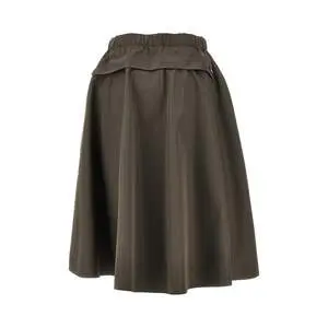 Prada Technical Canvas Midi Skirt With Integrated Belt