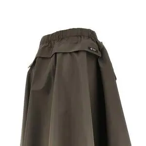 Prada Technical Canvas Midi Skirt With Integrated Belt