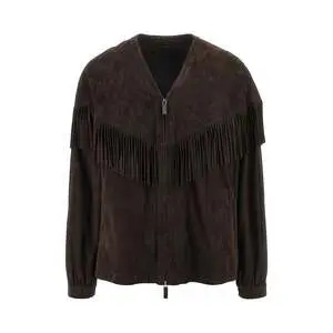Emporio Armani Leather Moto Jacket In Black - 25% Off | Editorialist