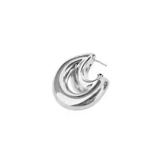 PANCONESI Double Blow Up Rhodium-plated Copper Earrings