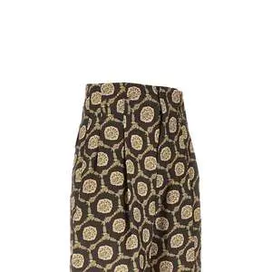 Emporio Armani Printed Viscose Satin Wide Leg Trousers