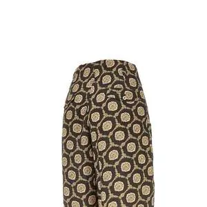 Emporio Armani Printed Viscose Satin Wide Leg Trousers