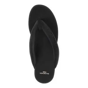 Balenciaga Satin Thong Slides - Black