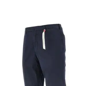 SANTANIELLO Stretch Twill Tailored Pants - Blue