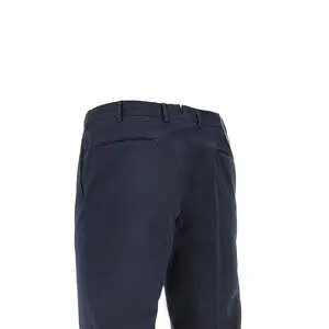 SANTANIELLO Stretch Twill Tailored Pants - Blue