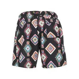 MAUNA KEA Graphic Print Nylon Swimshorts - Black