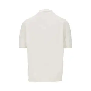 John Smedley Cotton Knit Polo Hirt - White
