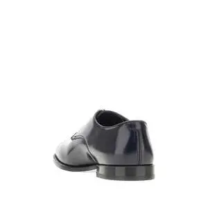 DOUCAL'S Brushed Leather Lace-up Shoes