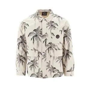 MAUNA KEA Palms Print Cotton Safari Jacket
