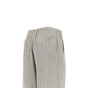 Emporio Armani Jacquard Viscose Loose Wide-leg Pants