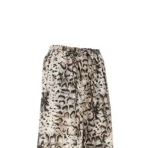 Pinko Animalier Muslin Wide Leg Pants